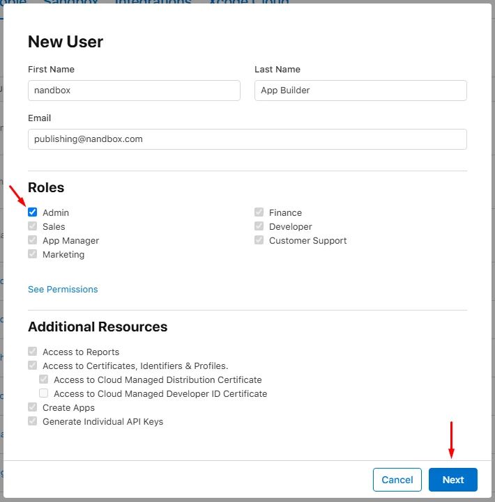 Create Apple Store Connect Account