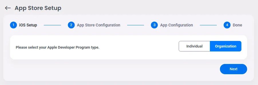 Create Apple Store Connect Account