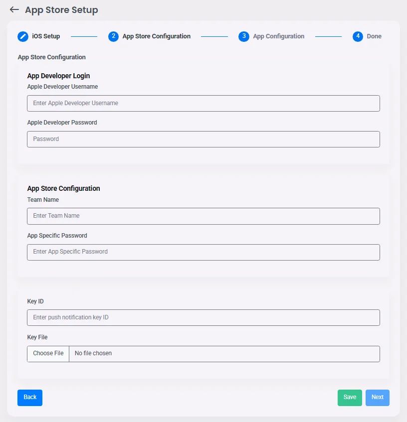 Create Apple Store Connect Account