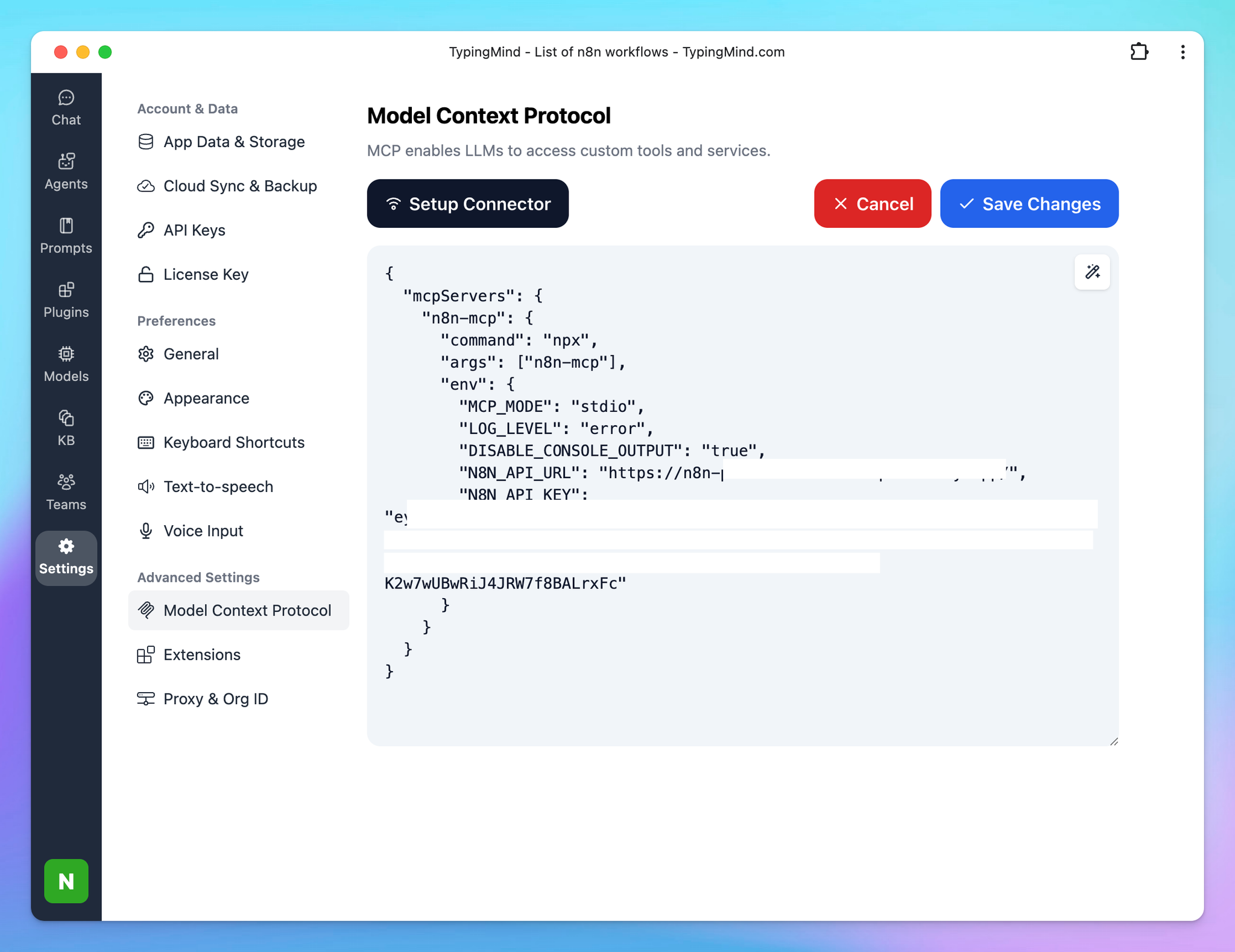 TypingMind MCP + n8n