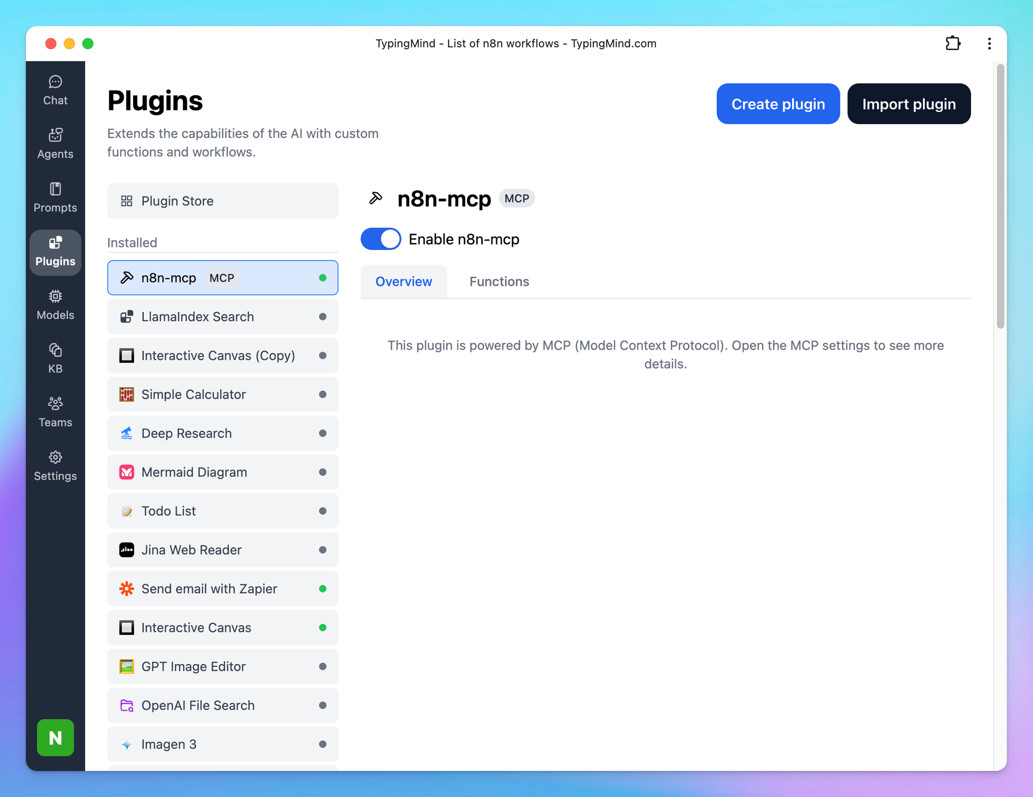 TypingMind MCP + n8n