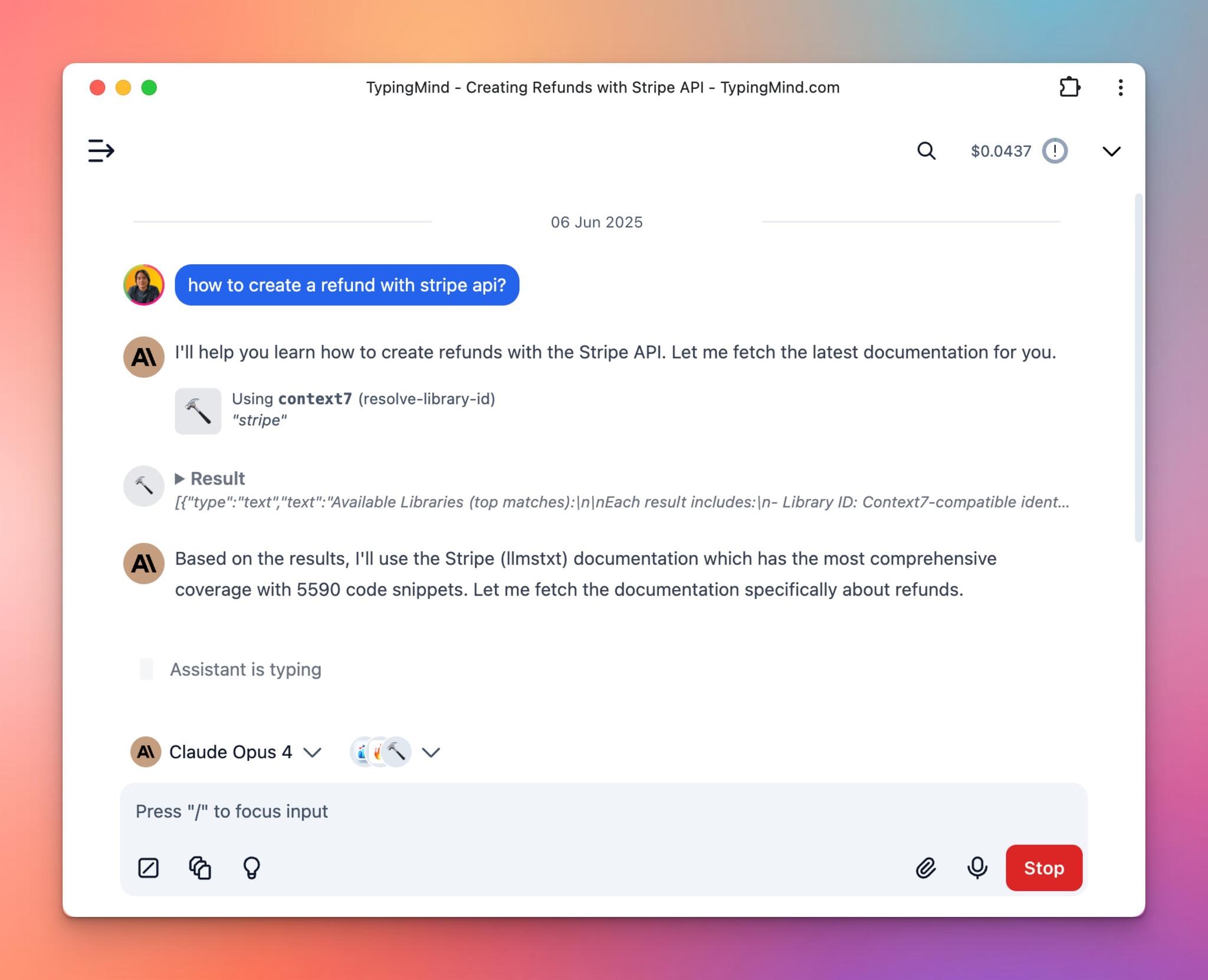 TypingMind MCP + Context7