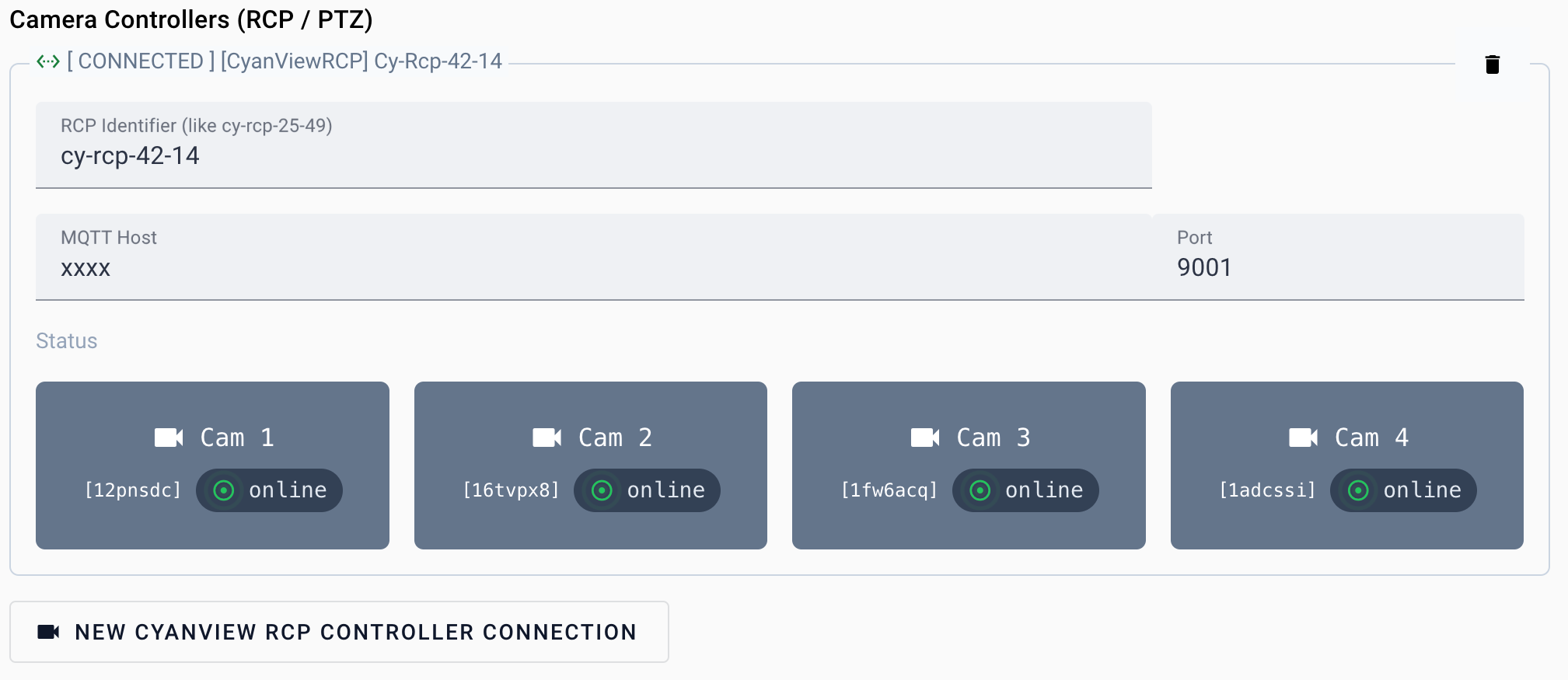 Connect PTZ Camera’s