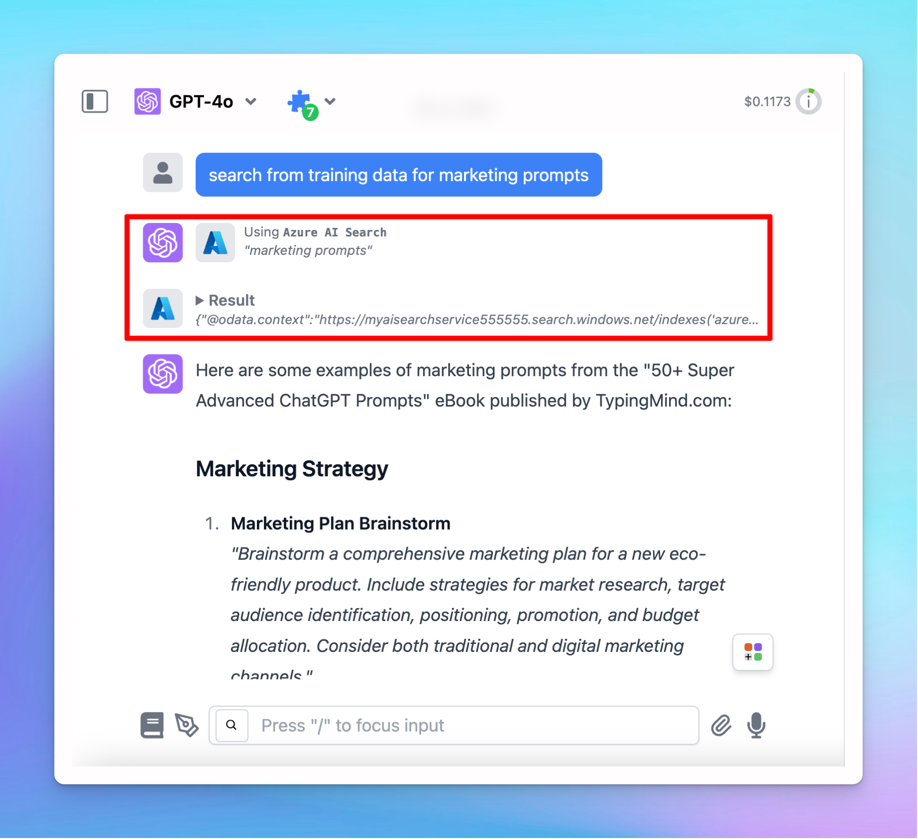 Train ChatGPT on your data