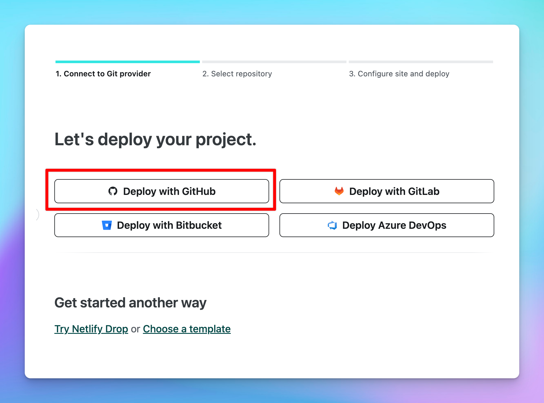 How to set up static self-host