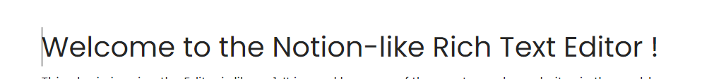 Notion-like Rich Text Editor