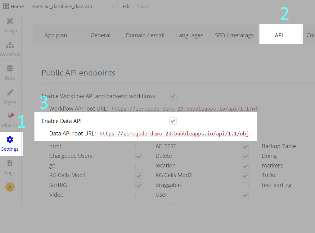 Air Database Diagram