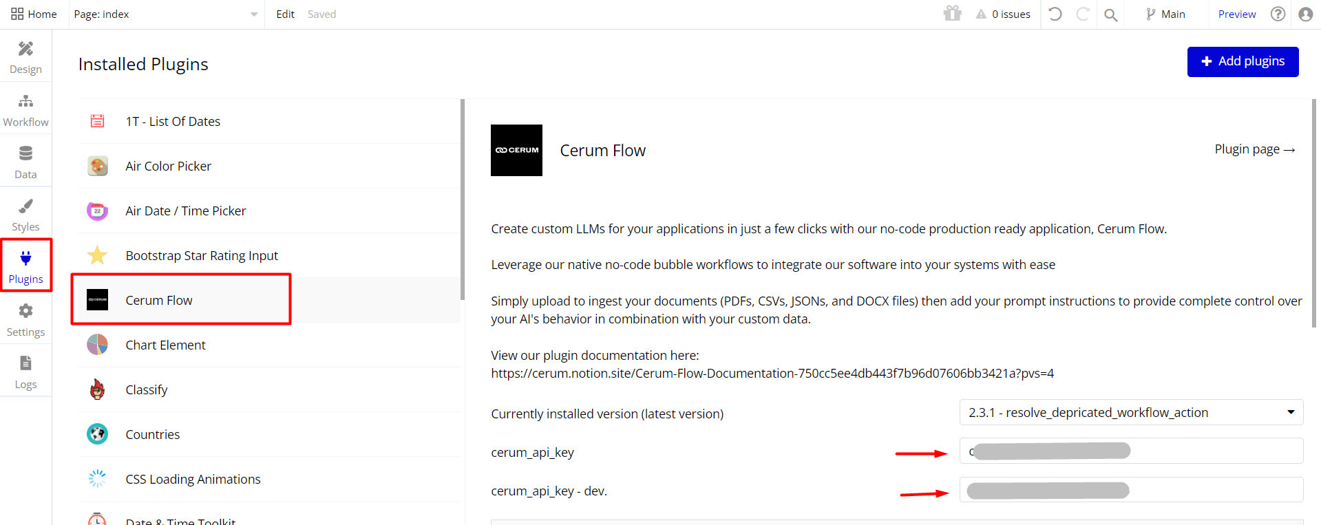 Cerum Flow AI Chatbot Integration