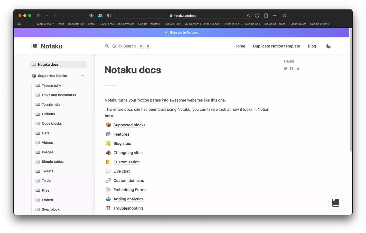 How to build a documentation website from Notion - Notaku Blog
