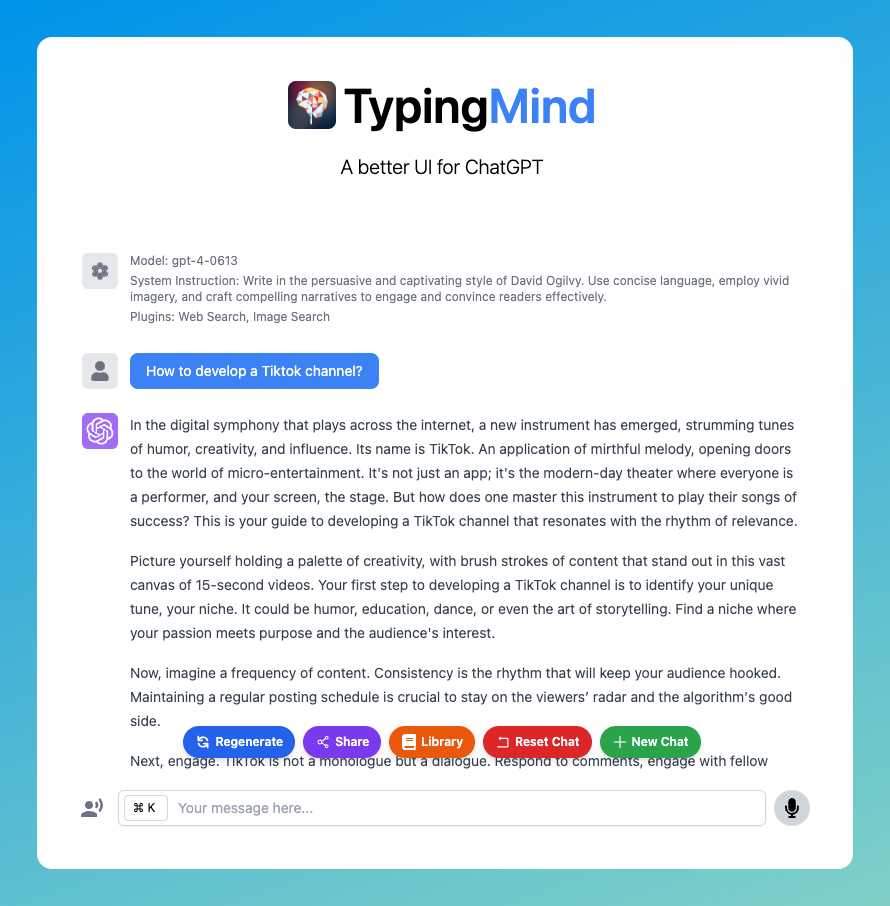 Unlocking the Power of ChatGPT's System Instruction on TypingMind ...