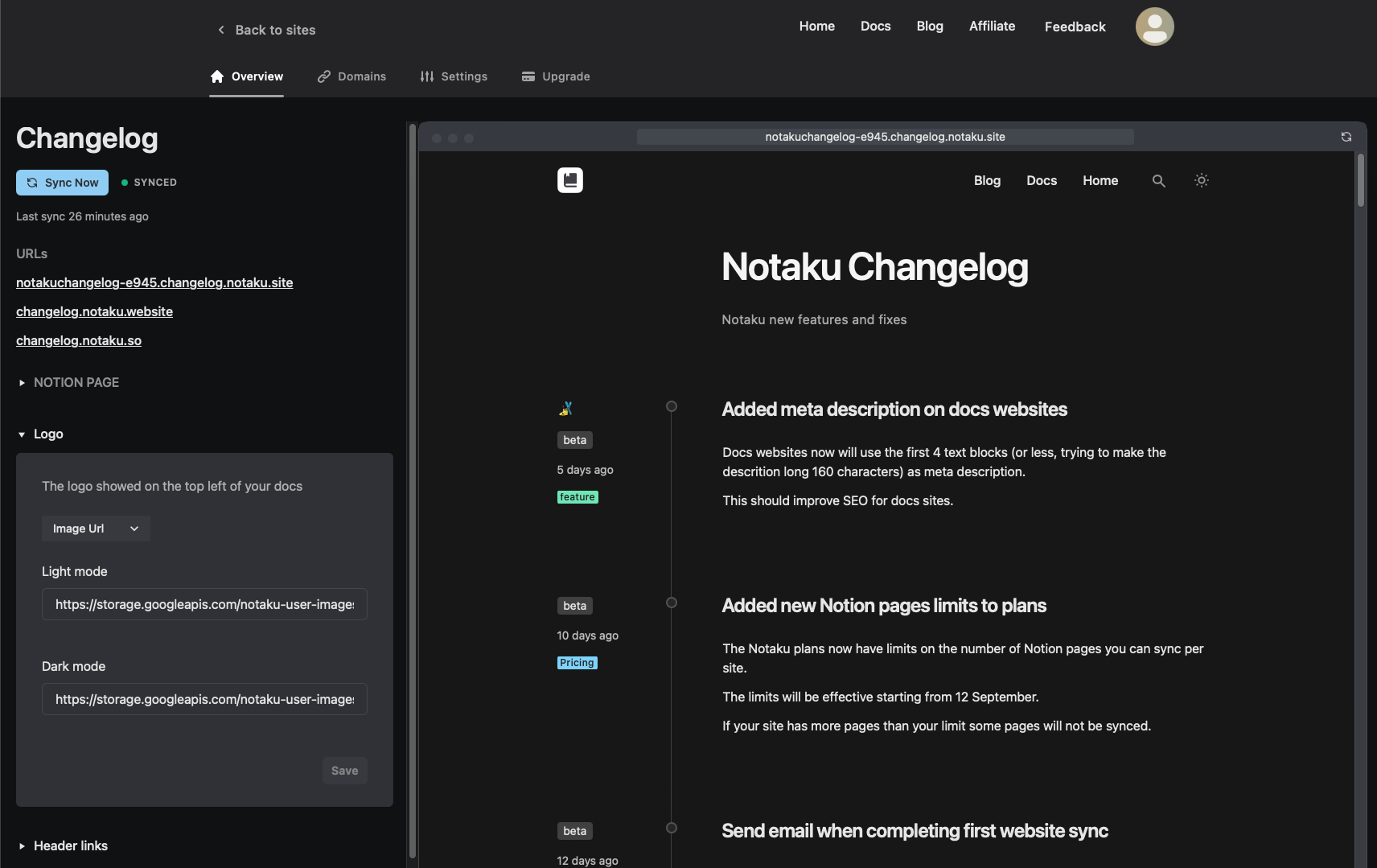 How to create a changelog website with Notion - Notaku Blog