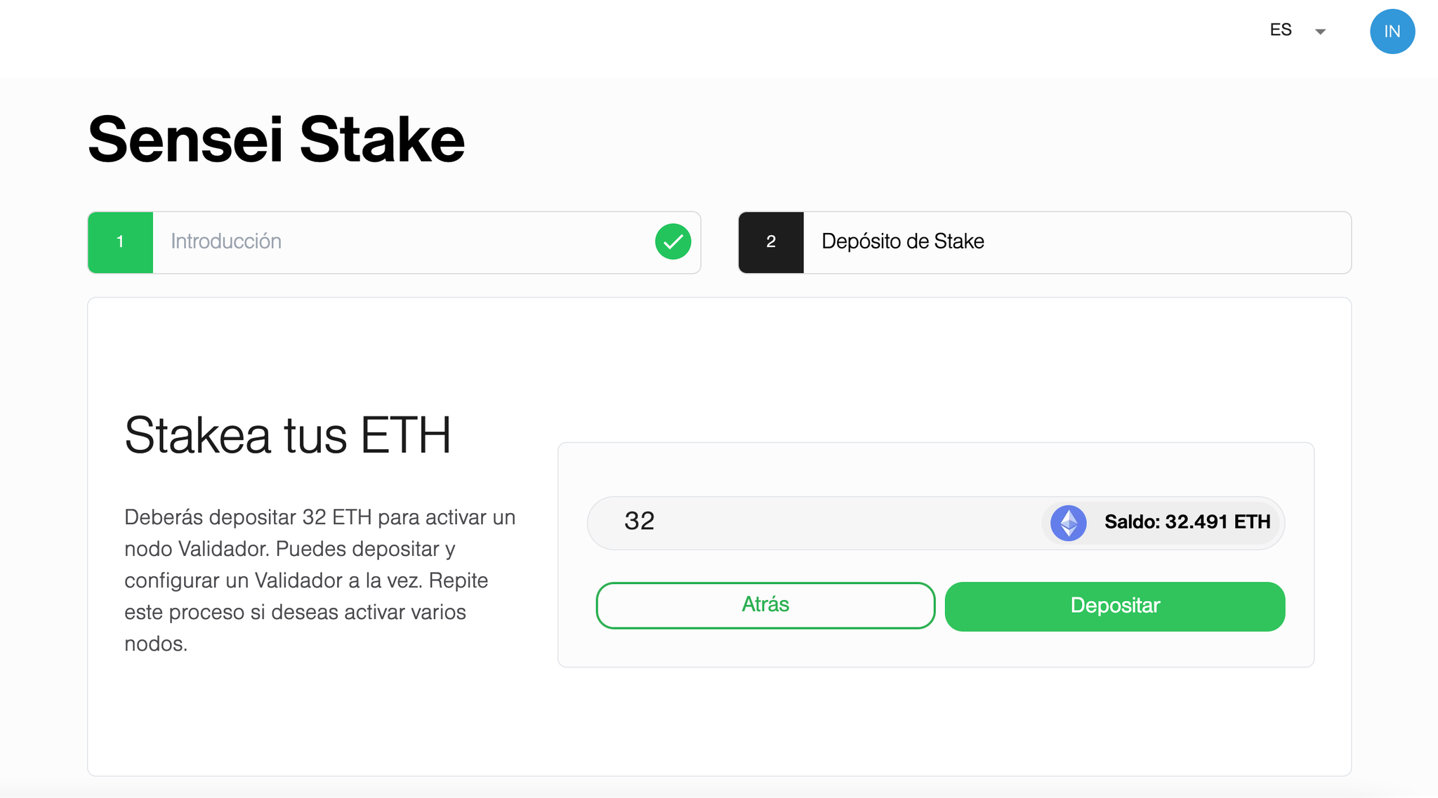 Guía de Staking SenseiStake