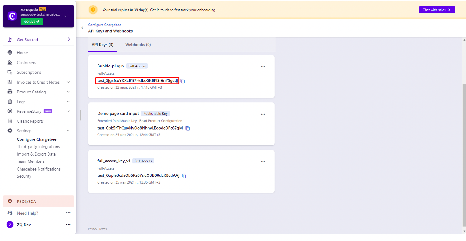 Chargebee Subscriptions