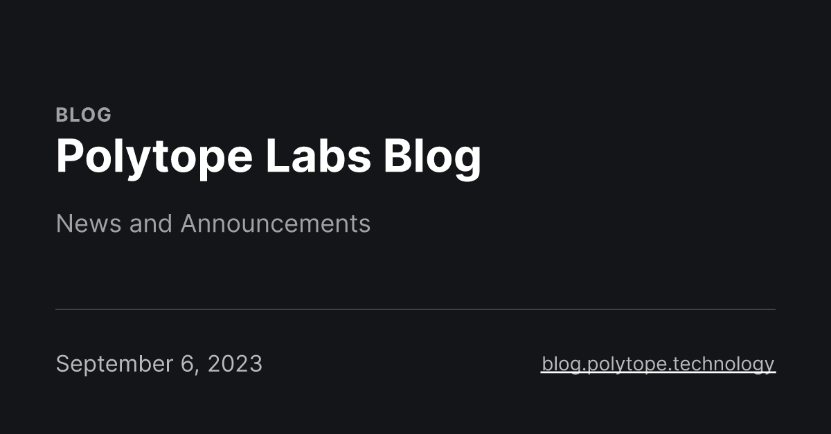 Polytope Labs Blog