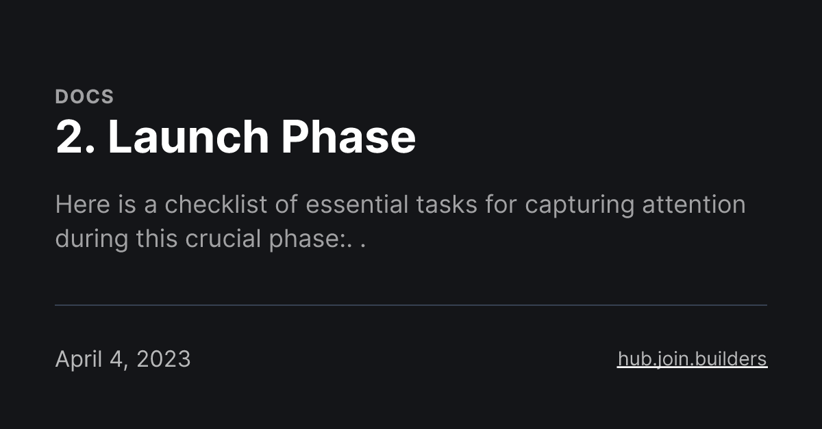2 Launch Phase