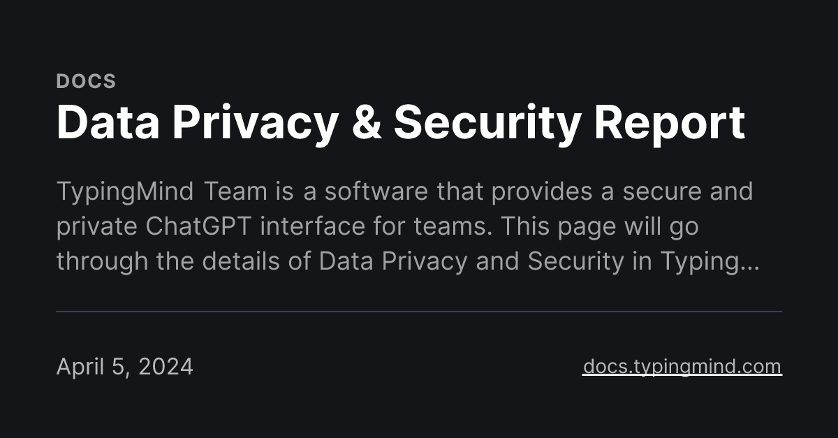 Data Privacy Security Report