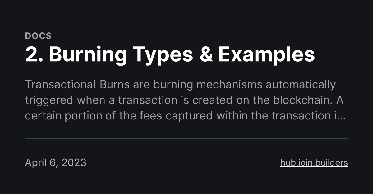 2. Burning Types & Examples