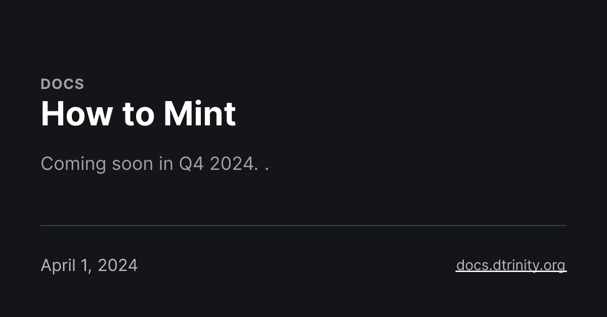 How to Mint