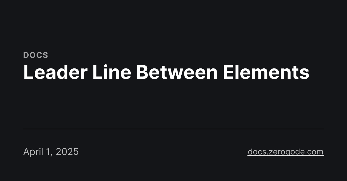 Leader Line Between Elements
