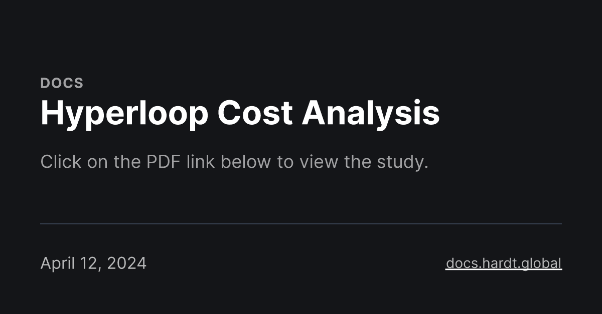 Hyperloop Cost Analysis