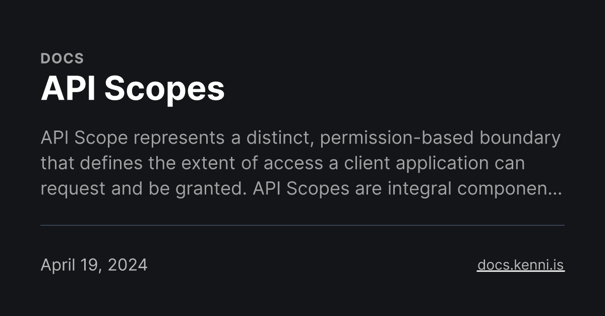API Scopes