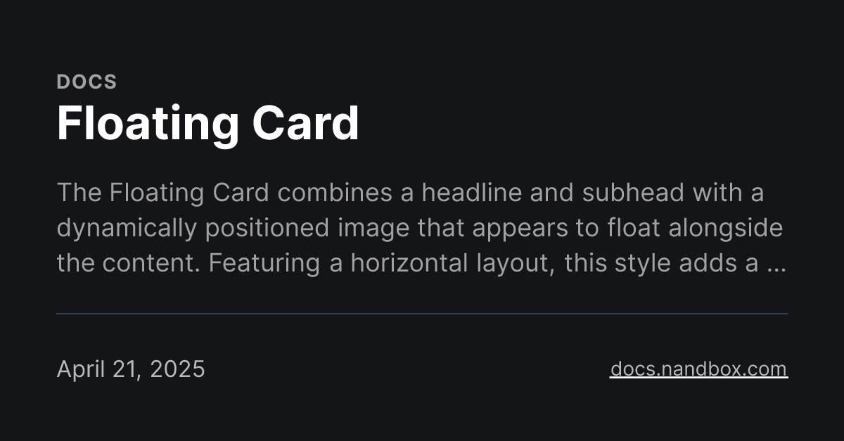 Floating Card