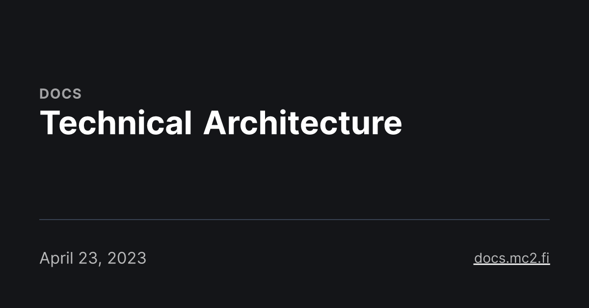 Technical Architecture