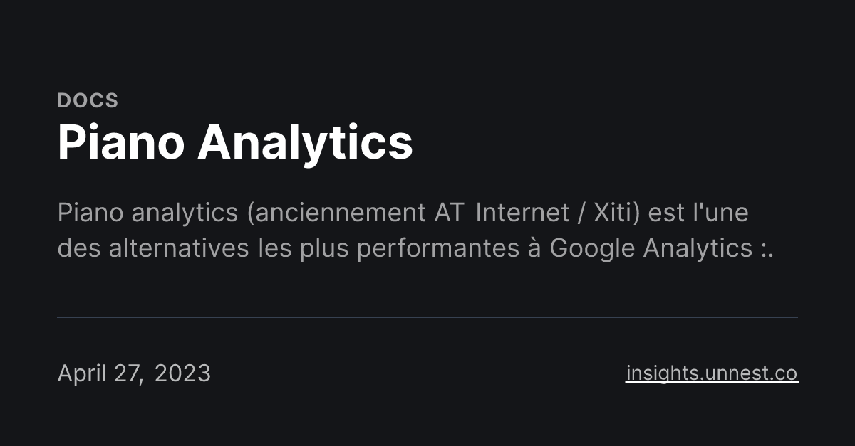 Piano Analytics