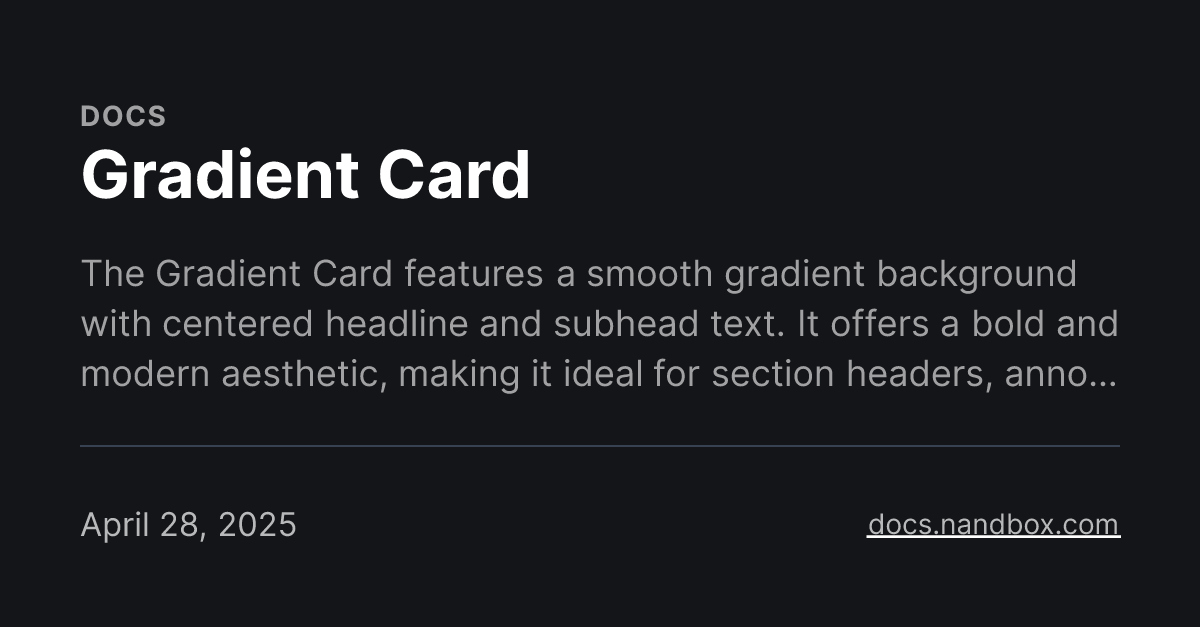 Gradient Card