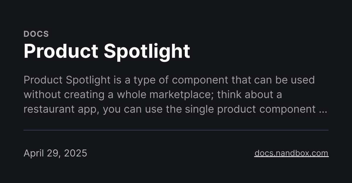 Product Spotlight
