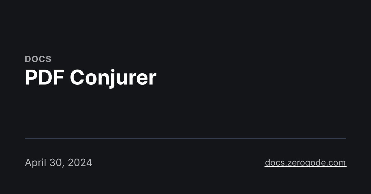 PDF Conjurer