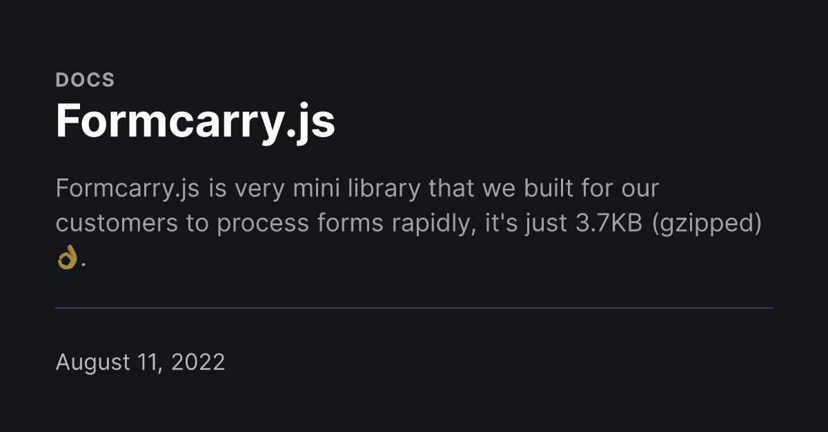 Formcarry.js