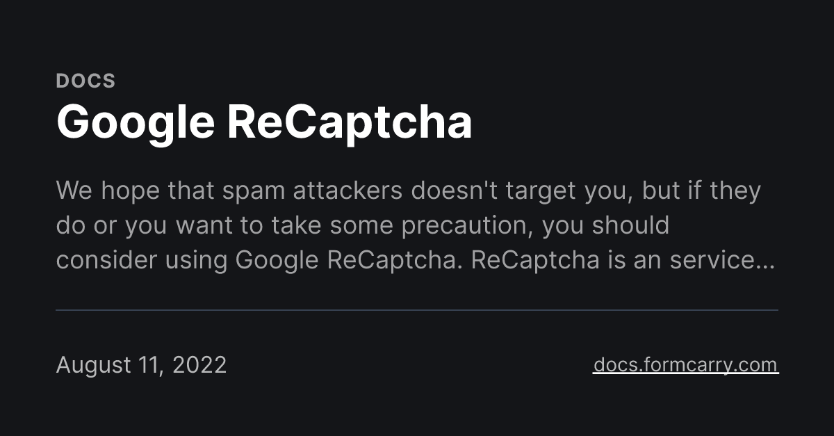 Google Recaptcha