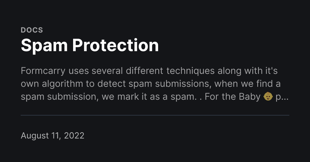 Spam Protection