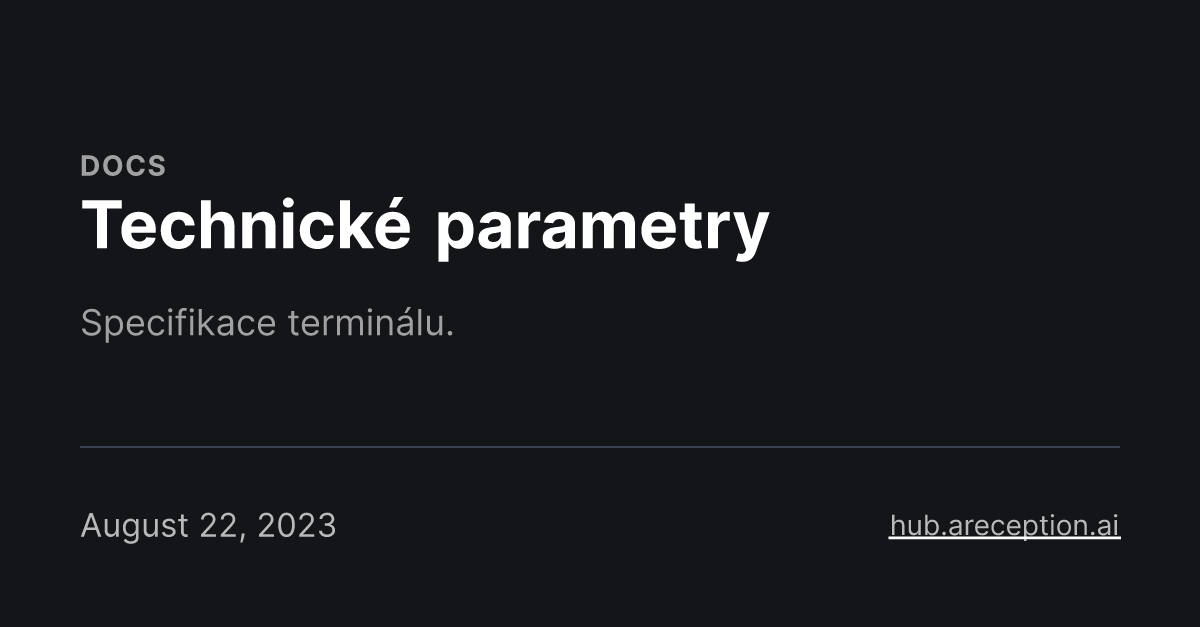 Technické parametry