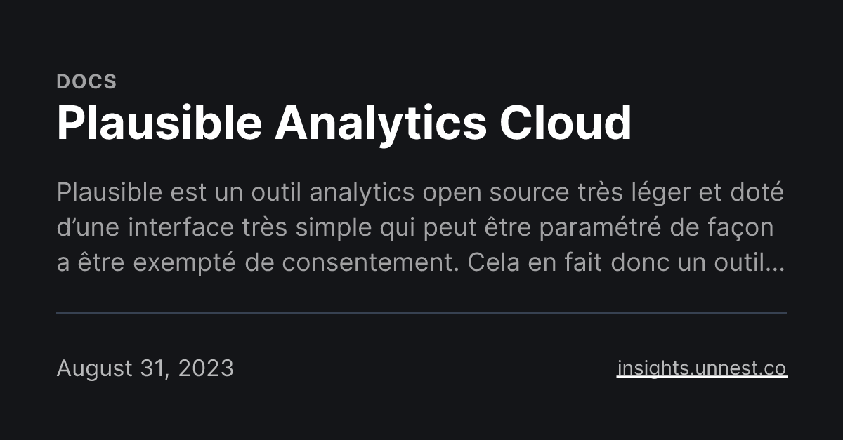 Plausible Analytics Cloud