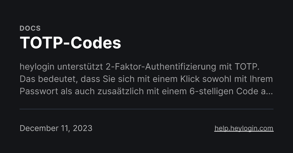 TOTP-Codes