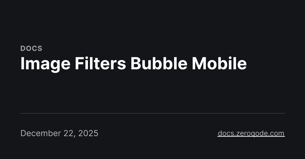 Image Filters Bubble Mobile