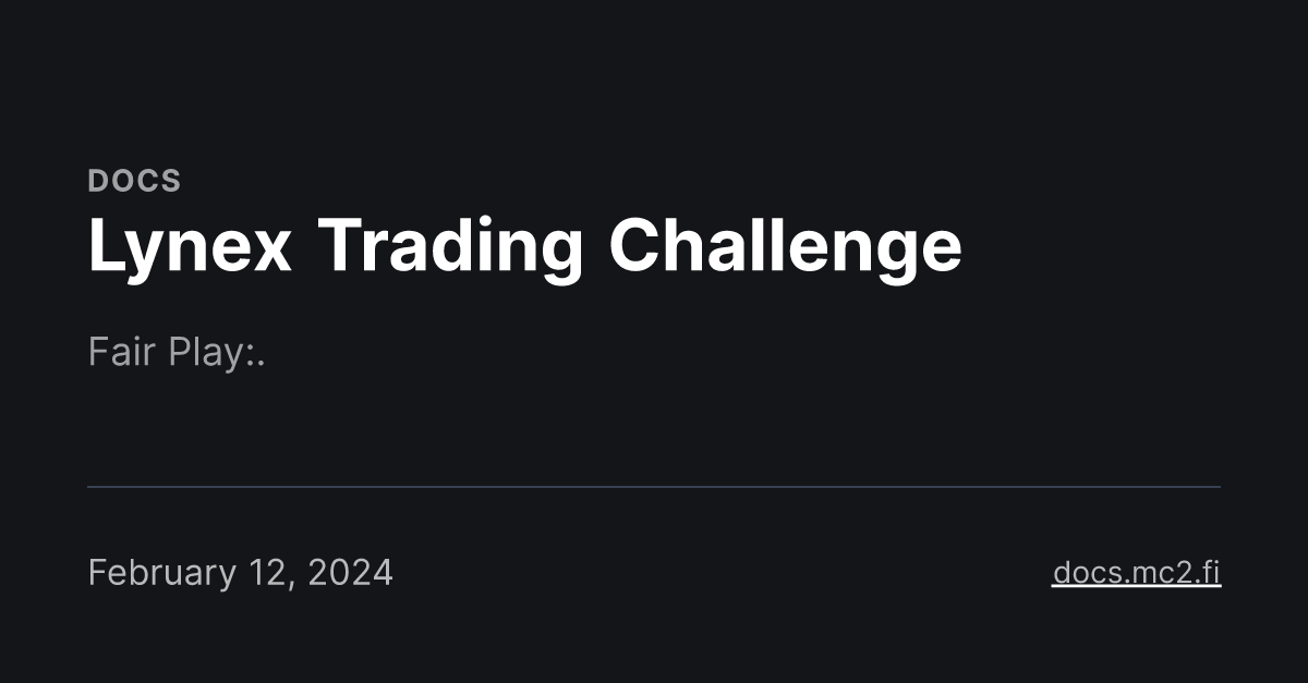 Lynex Trading Challenge