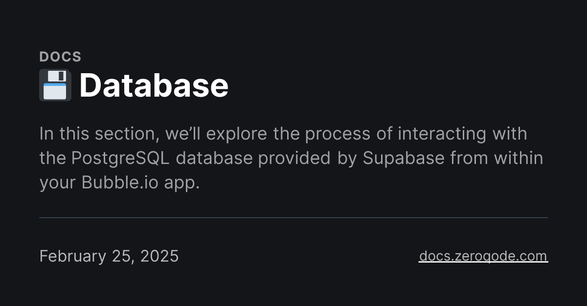 💾 Database