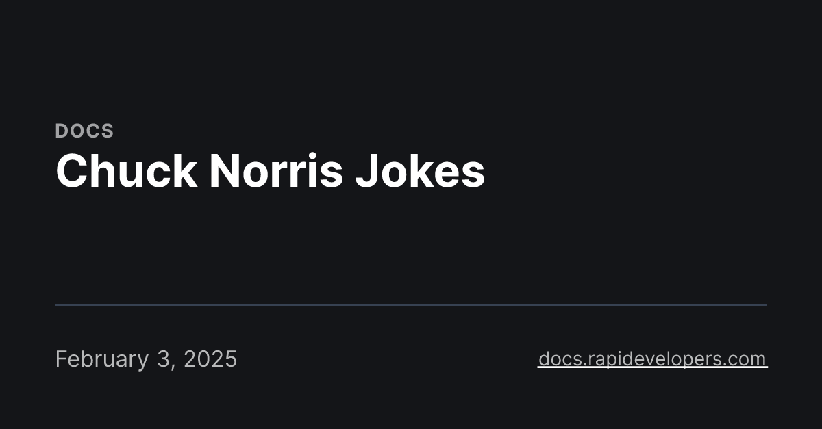 Chuck Norris Jokes