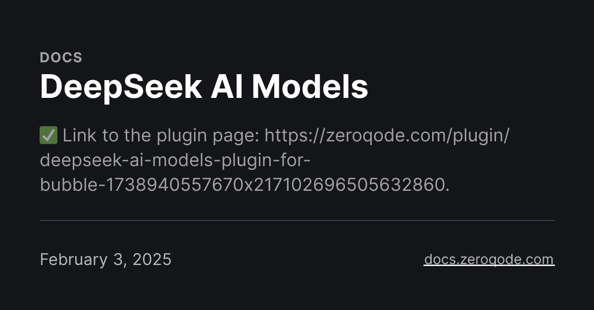 DeepSeek AI Models