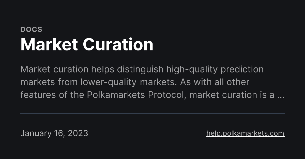 Market Curation