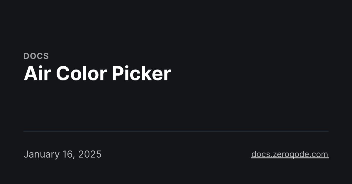 Air Color Picker
