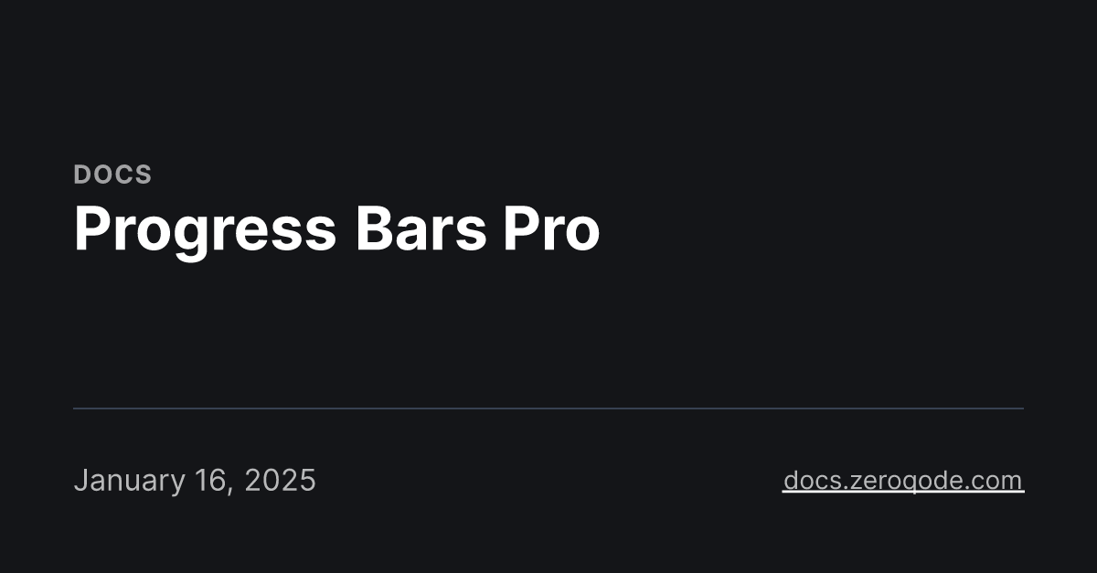 Progress Bars Pro