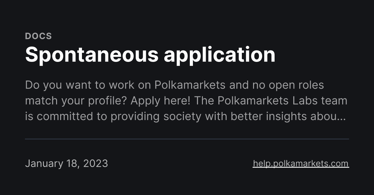 Spontaneous application