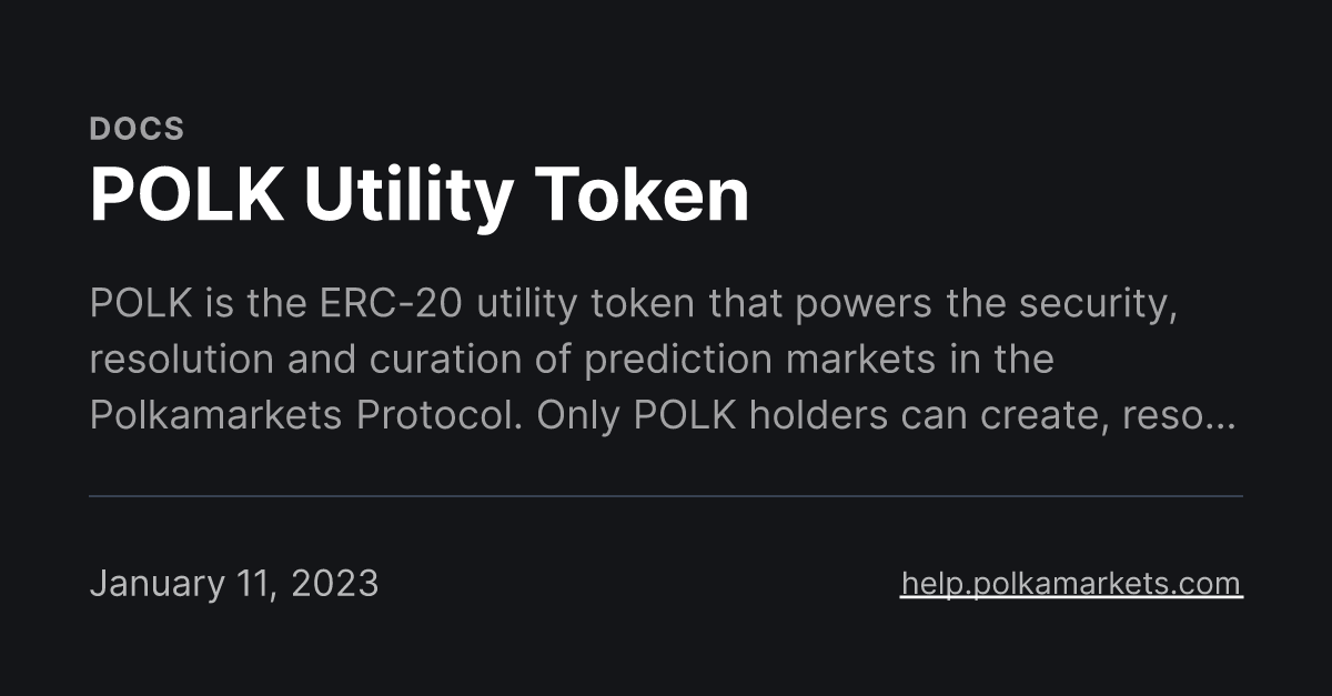 POLK Utility Token