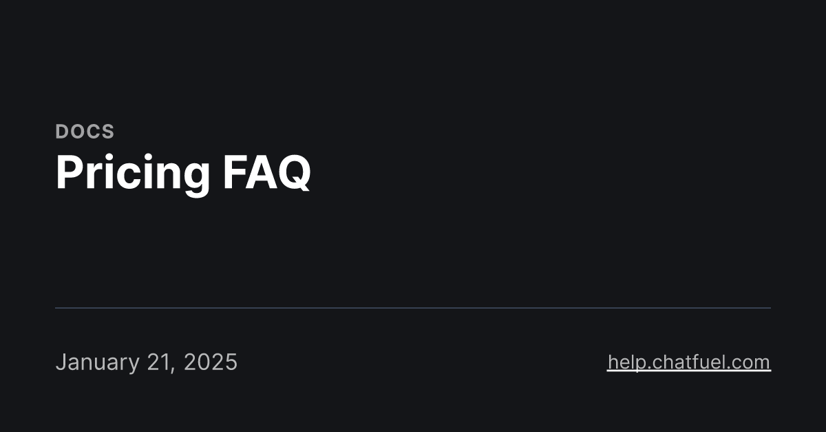 Pricing FAQ