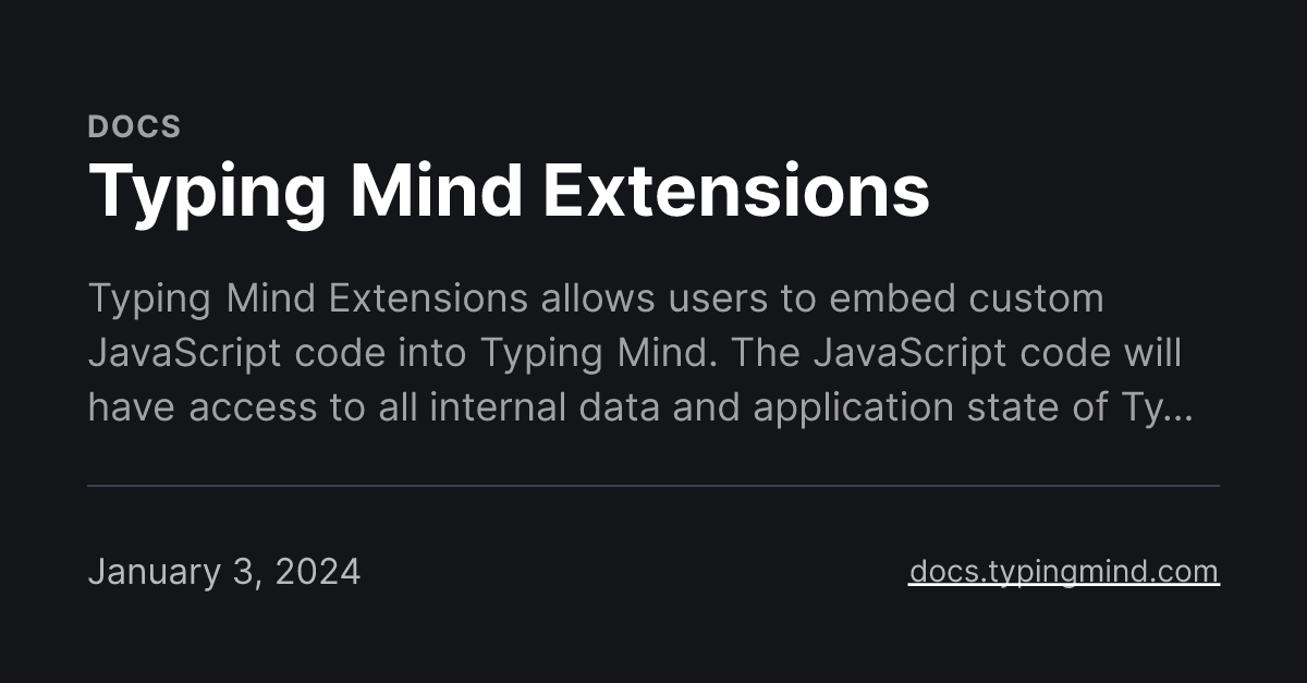 Typing Mind Extensions
