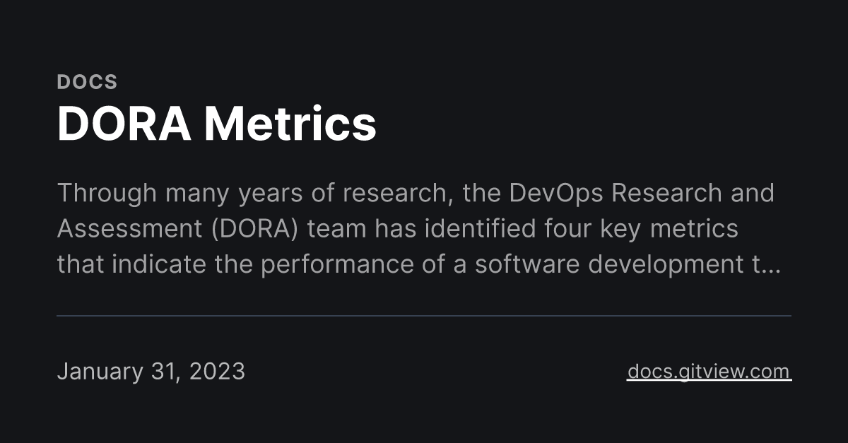 DORA Metrics